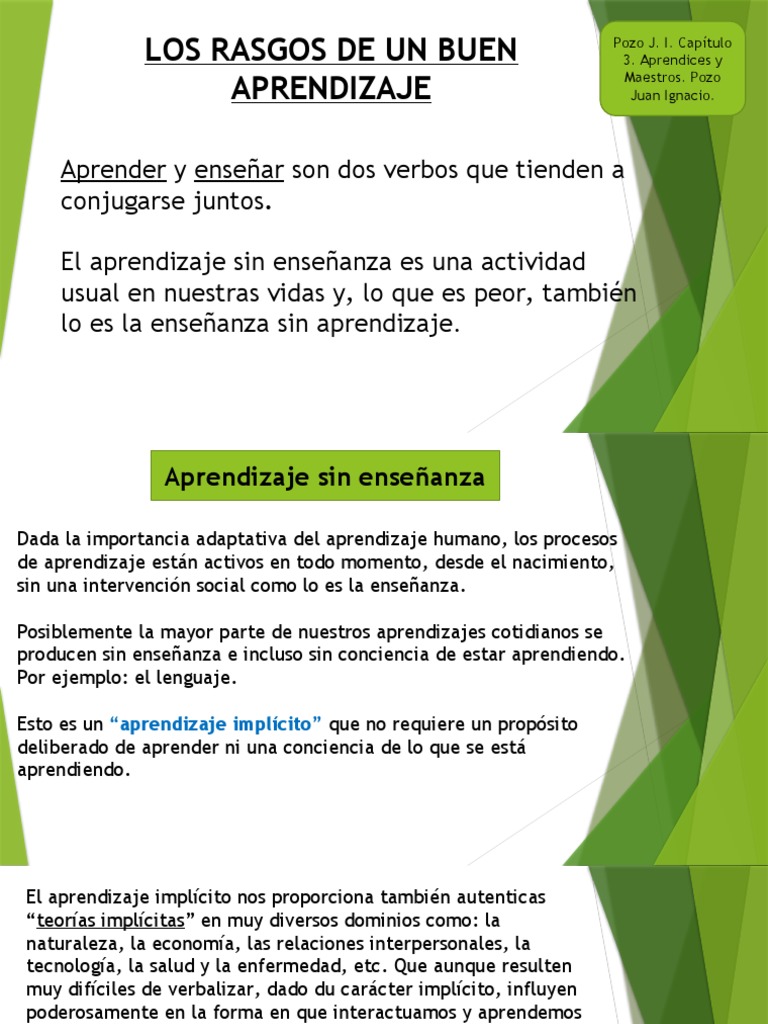 Los Rasgos de Un Buen Aprendizaje | PDF | Aprendizaje | Comportamiento