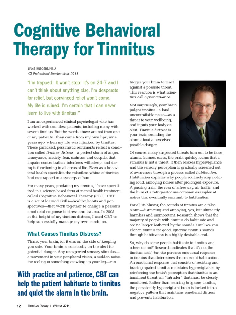 Cognitive Behavioral Therapy for Tinnitus | PDF | Tinnitus | Cognitive Behavioral Therapy