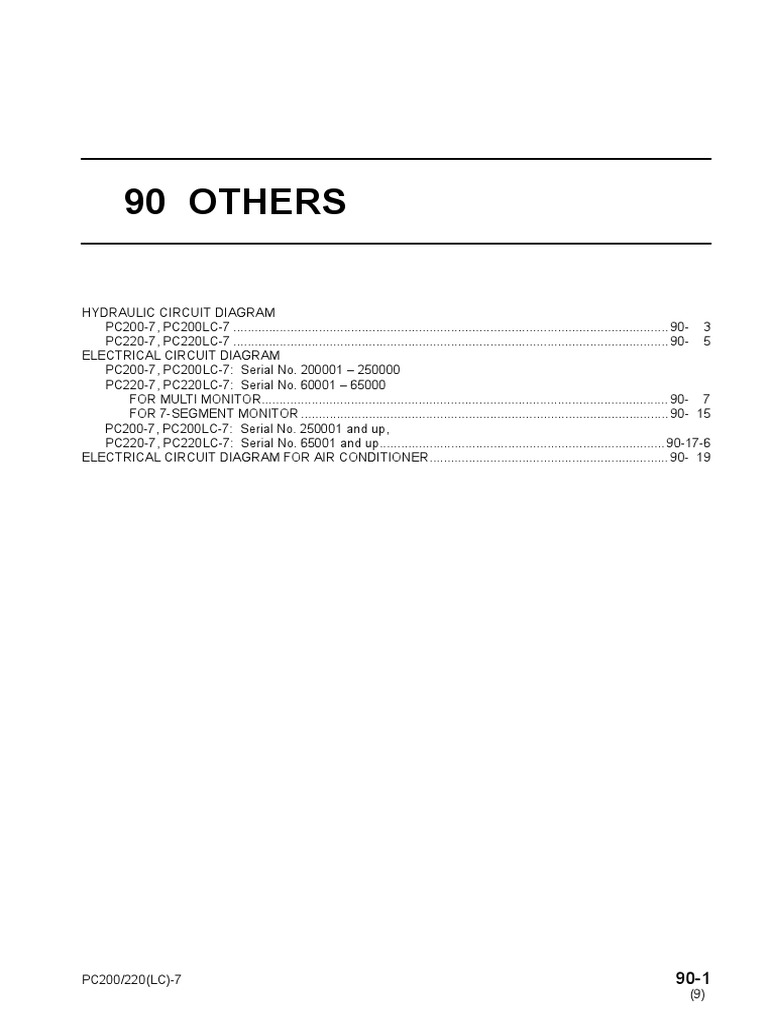 PC200 (220) - 7 SEBM024314 Diagrams & Drawings | PDF | Electrical Engineering | Electricity