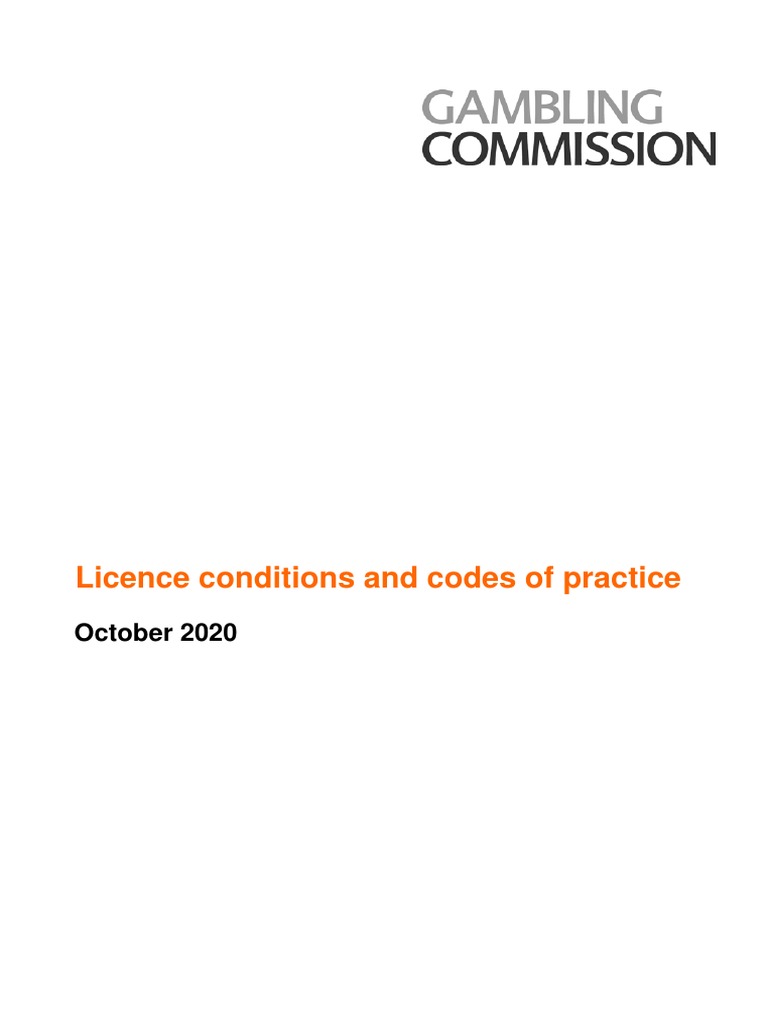 Licence Conditions and Codes of Practice | PDF | License | Gambling