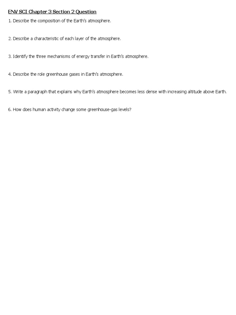 ENV SCI Chapter 3 Section 2 Question | PDF