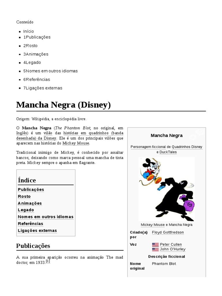 Mancha Negra (Disney) | PDF