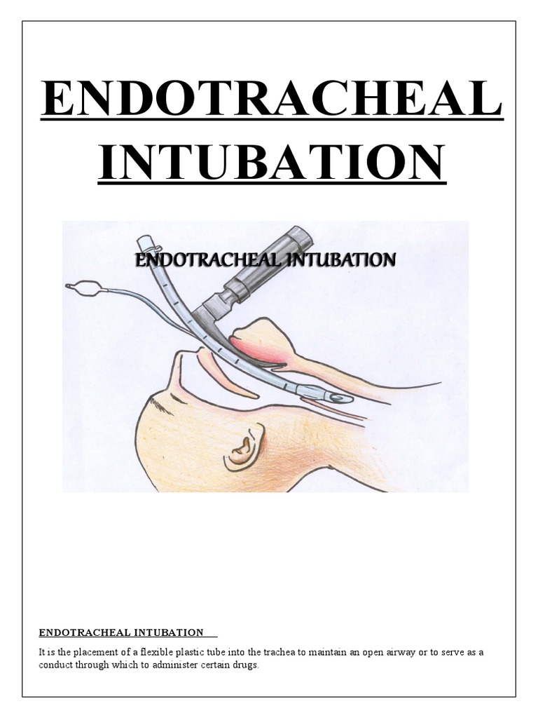 Endotracheal Intubation | PDF | Pulmonology | Medical Emergencies
