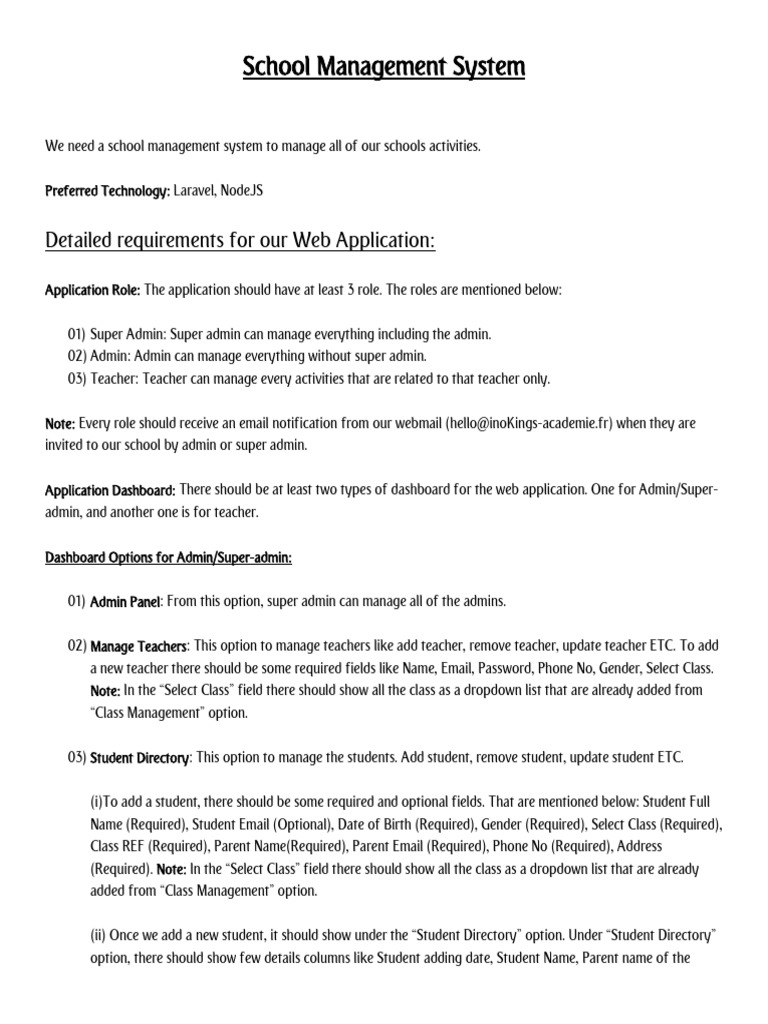 School Management System | PDF | Lesson Plan | Html