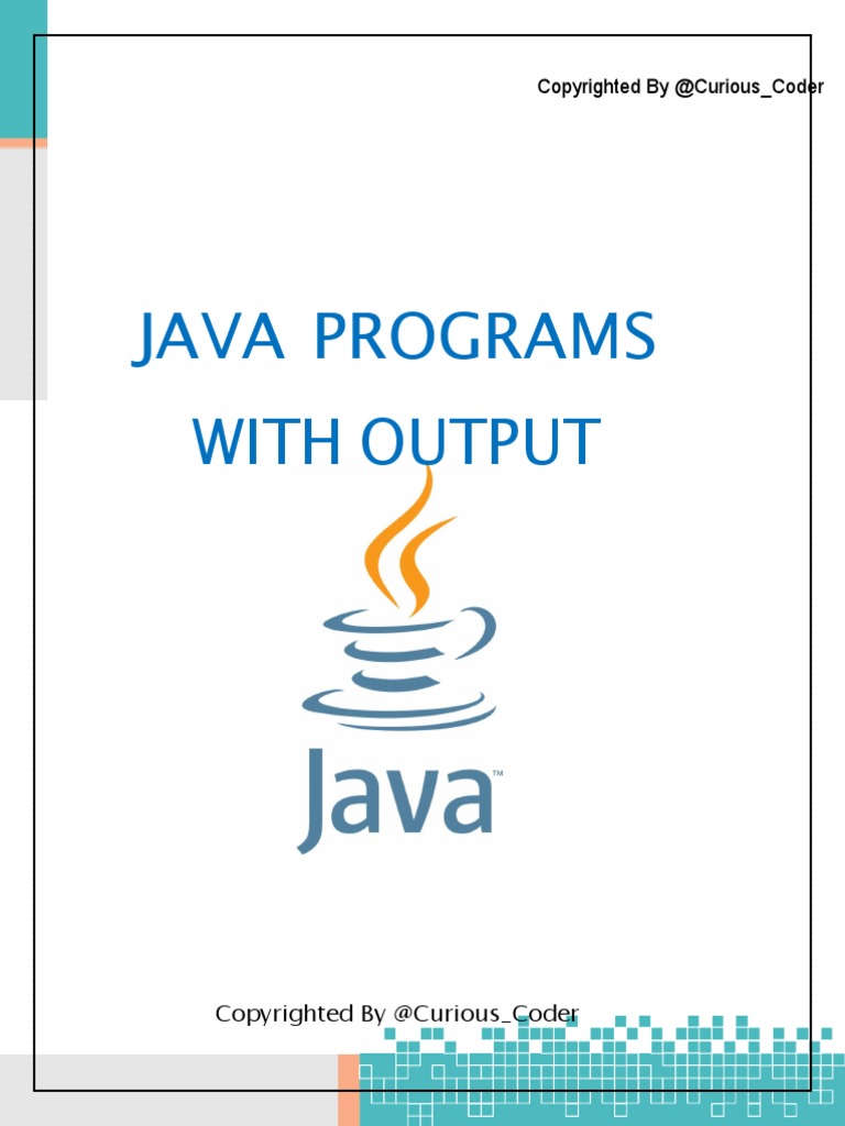 Java Programs | PDF | Computing | Computer Programming
