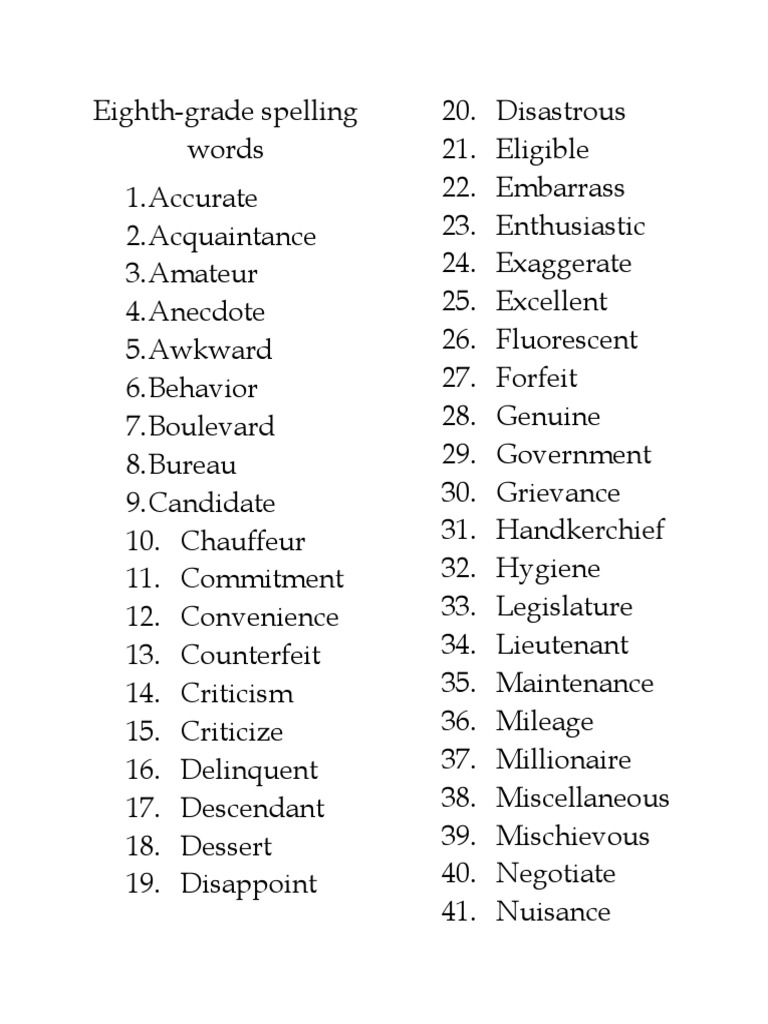 Spelling Be Words | PDF