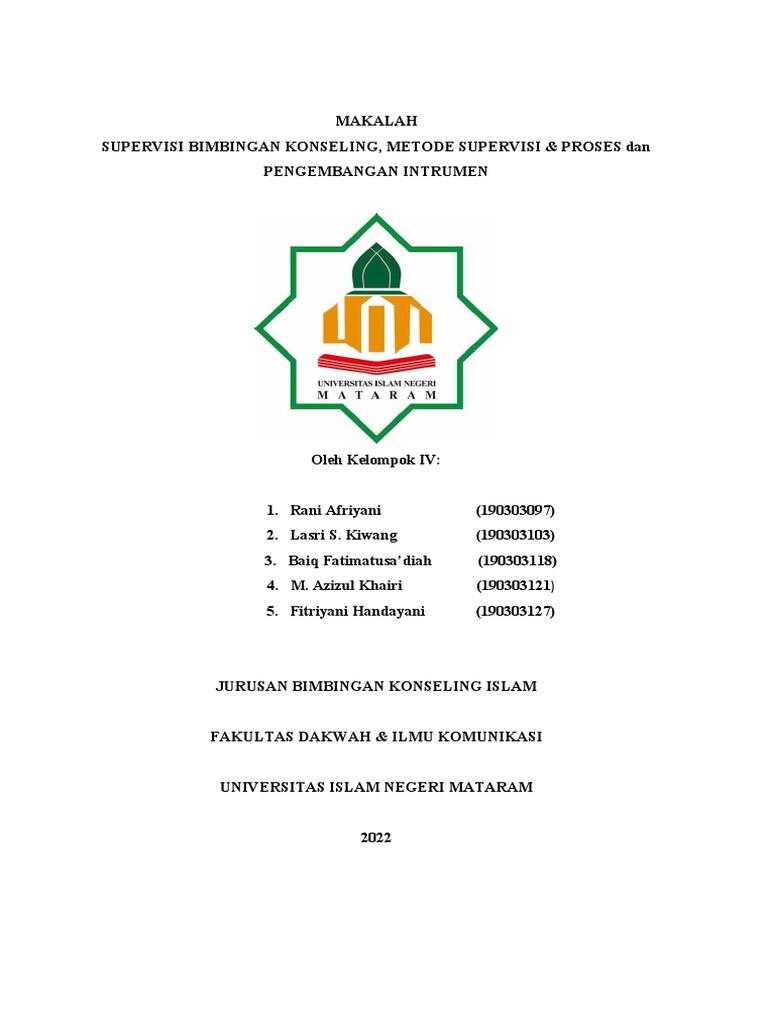 Evaluasi Supervisi BK | PDF