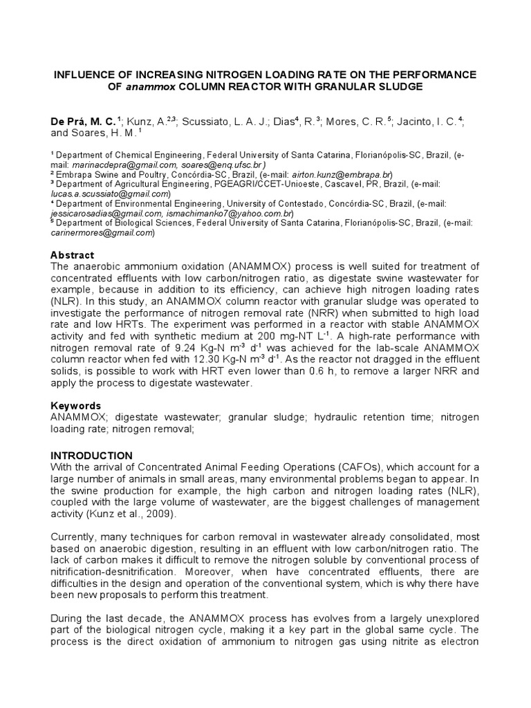 Expanded Abstract Example | PDF | Sewage Treatment | Chemistry