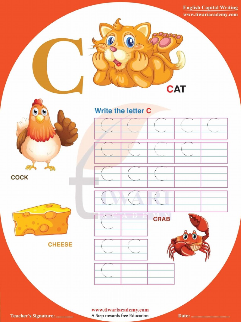 Alphabet Tracing Worksheets Letter C | PDF