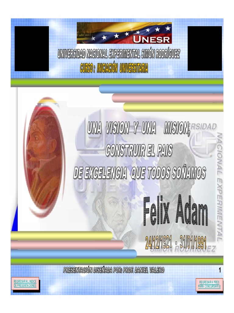02 Biografia Felix Adam Prof Daniel Valero USR Nucleo Palo Verde 19-04 ...