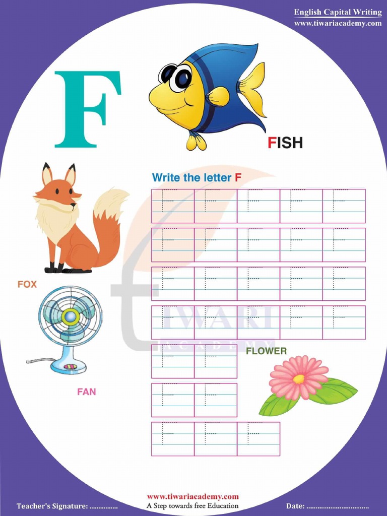 Alphabet Tracing Worksheets Letter F | PDF