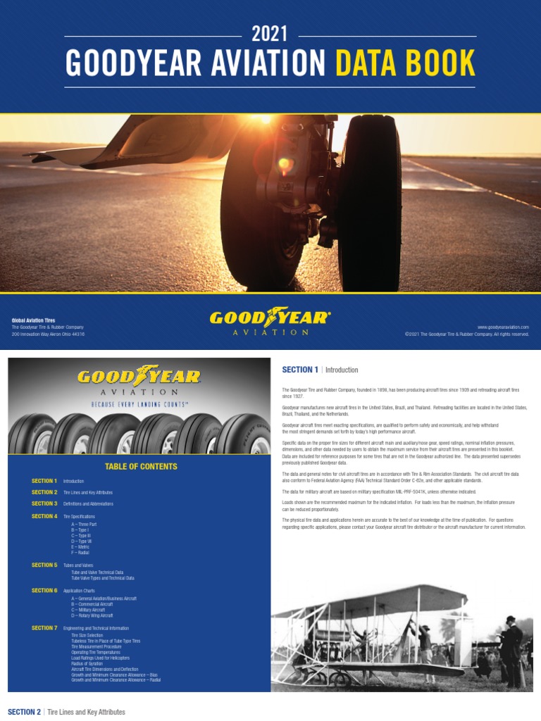 Goodyear Aviation: Data Book | PDF | Tire | Wheel