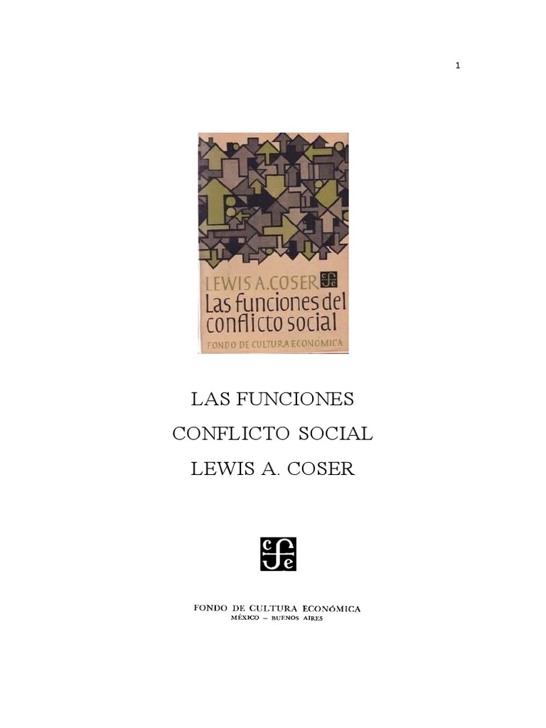 Coser, Lewis - Las Funciones Del Conflicto Social (Completo) | PDF ...