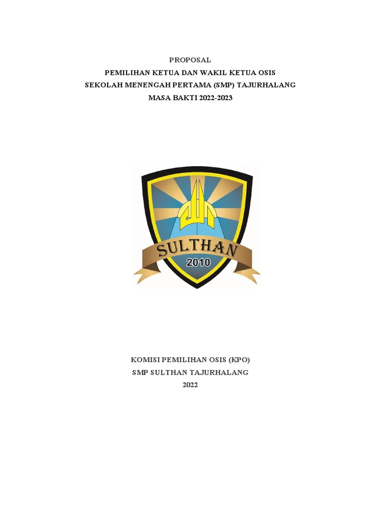 Proposal Pemilihan Ketua OSIS SMP 2022 | PDF