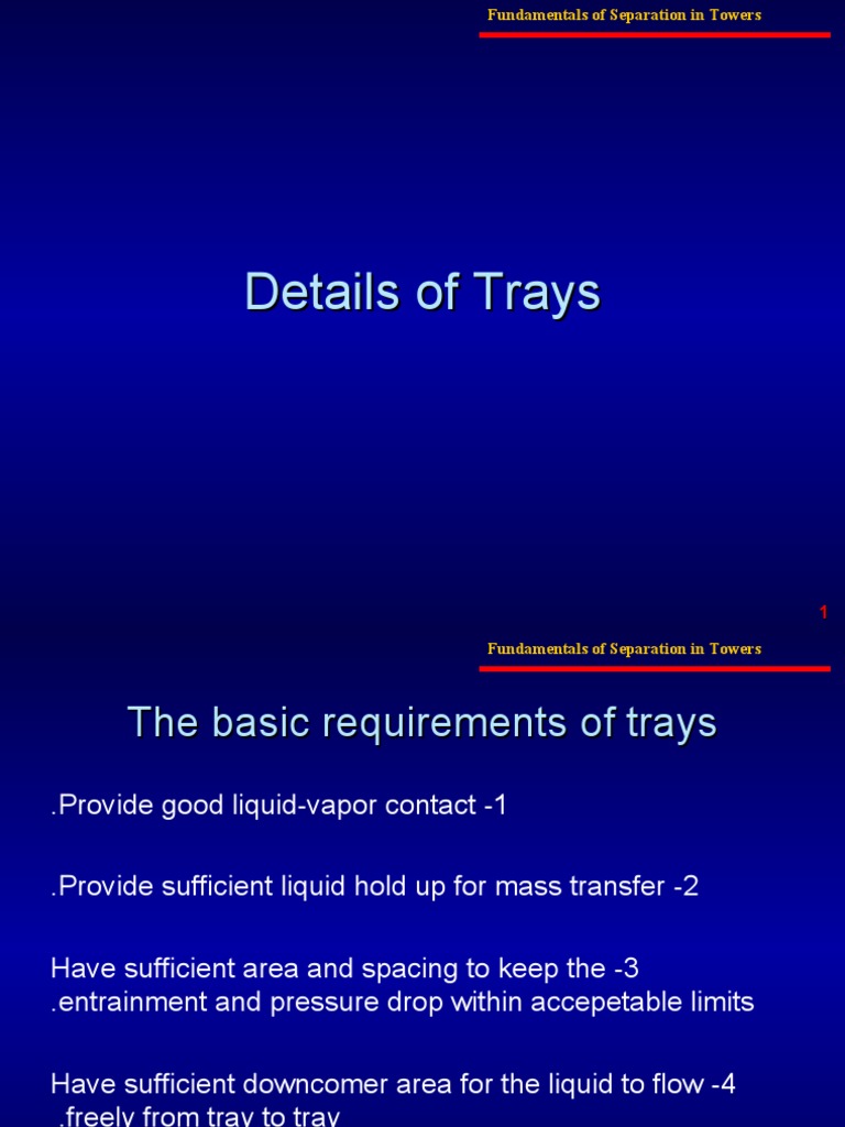 Tray Layout | PDF | Liquids | Chemical Engineering