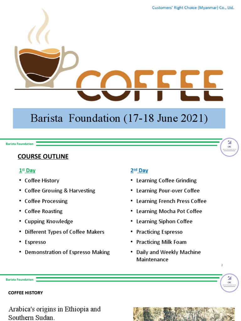 Barista Training: A Comprehensive Two-Day Course on Coffee Production ...