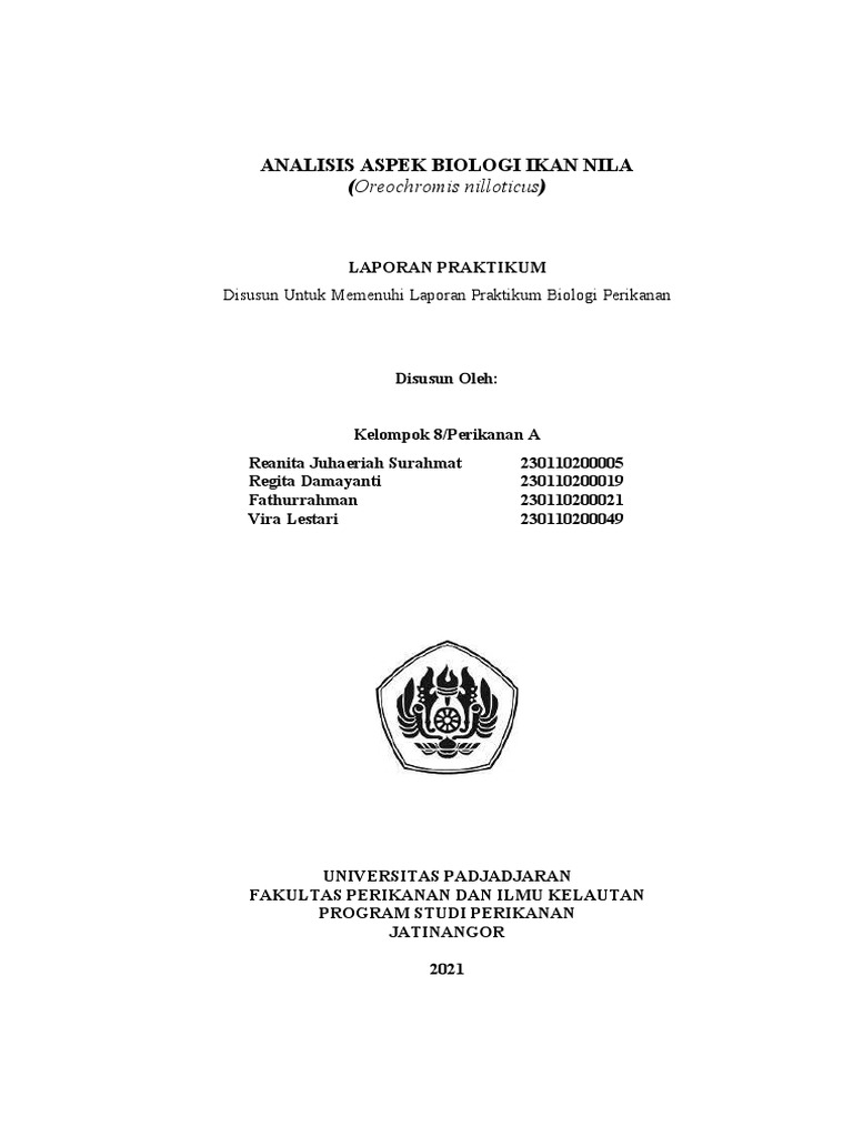 Analisis Biologi Ikan Nila Jantan | PDF