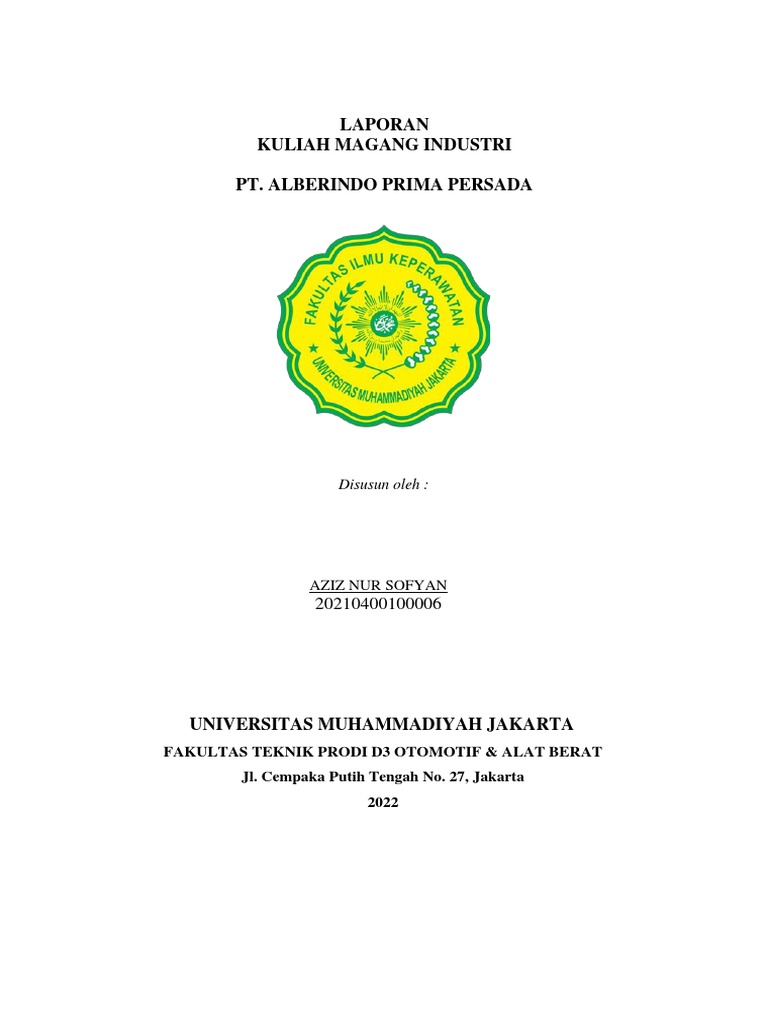 Magang di PT Alberindo Prima Persada | PDF