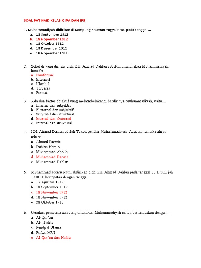 Soal Pat KMD 2021-2022 | PDF