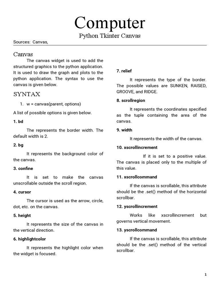 COMP Python Tkinter Canvas Nts2 | PDF | Software Development | Software Engineering