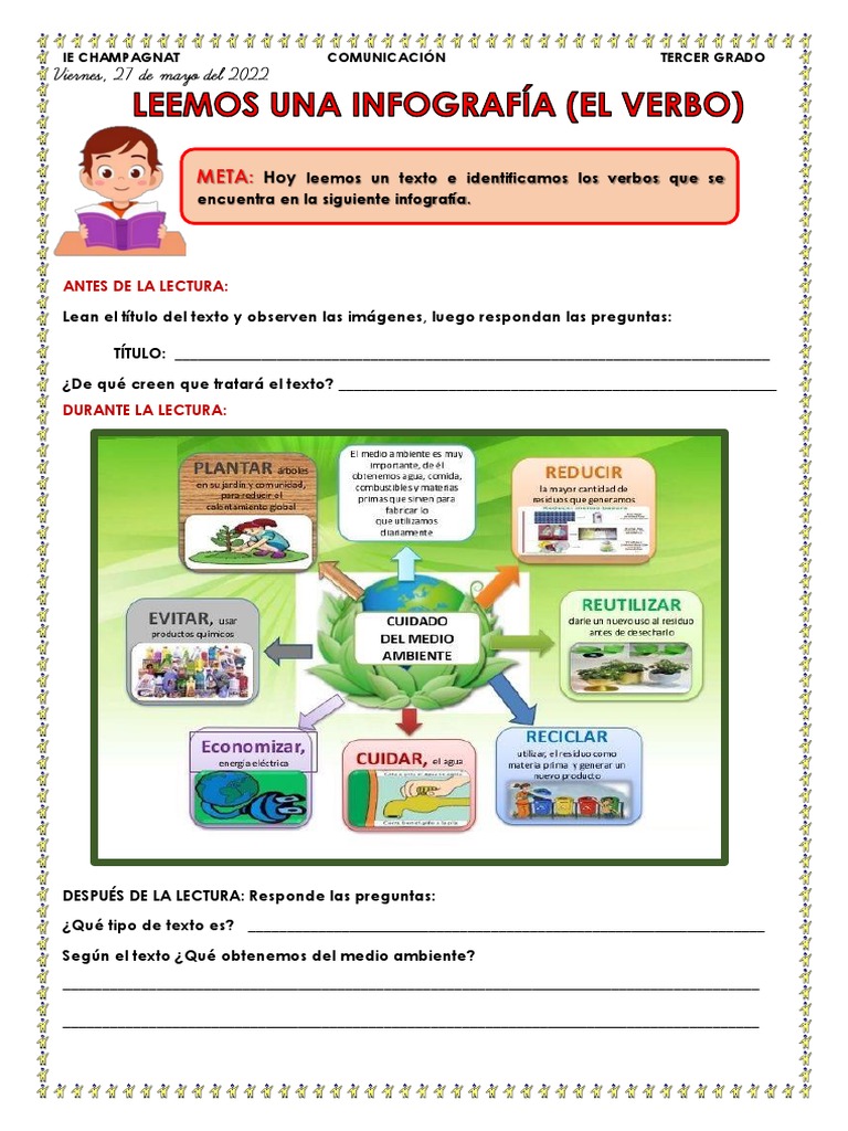 Ficha 125 Leemos Una Infografía - El Verbo Comunicación | PDF