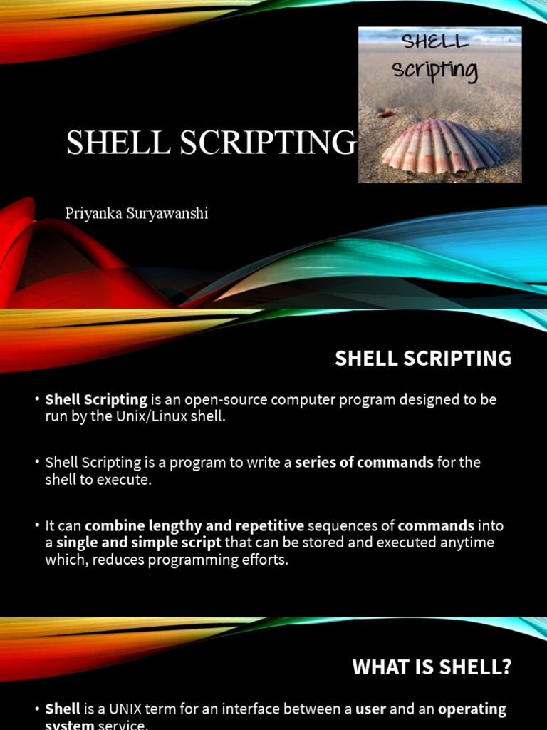 Shell Scripting Priyanka Suryawanshi Pdf Shell Computing Operating System