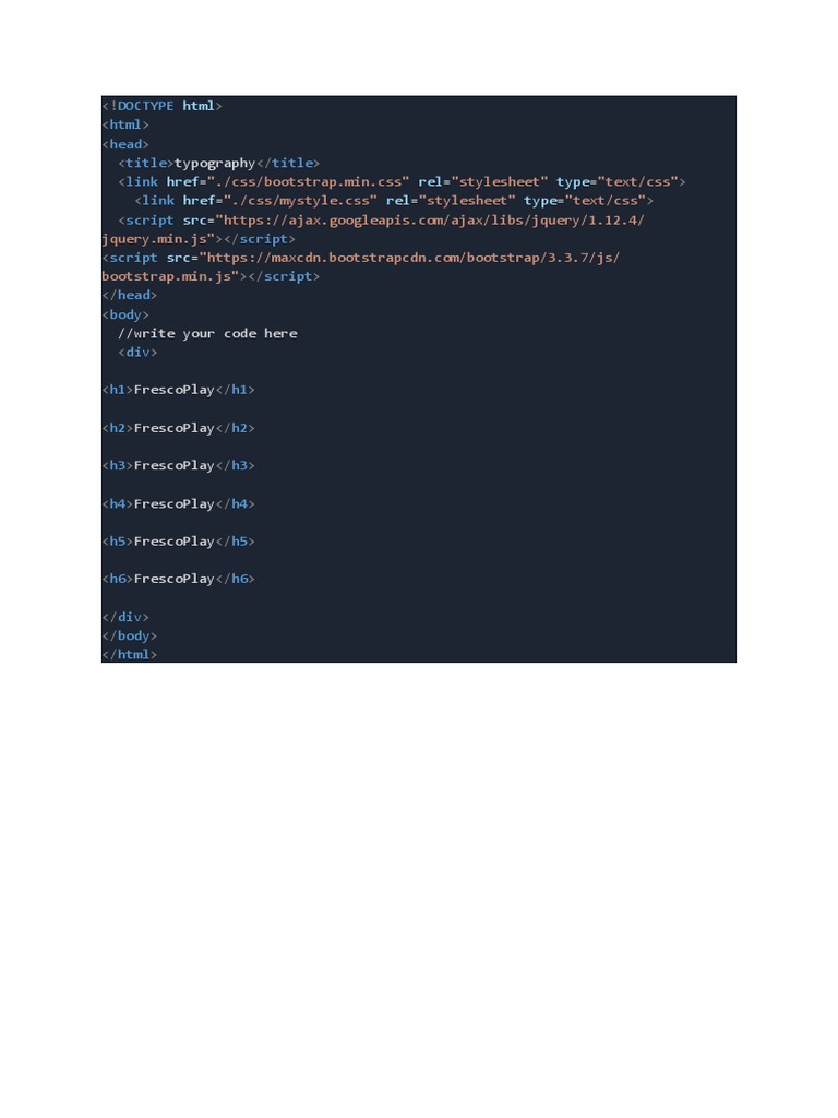 Bootstrap Typography Overview | PDF