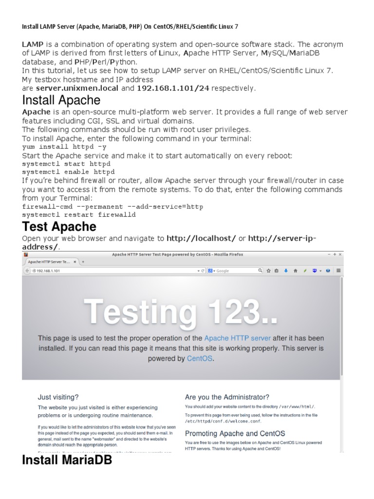 Install LAMP Server | PDF | Apache Http Server | Php