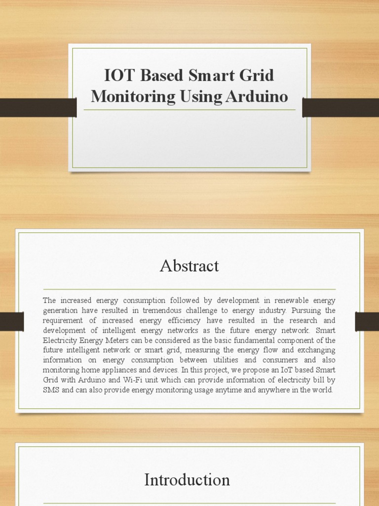 Iot Based Smart Grid Monitoring Usng Arduino Pdf Internet Of Things Rechargeable Battery 