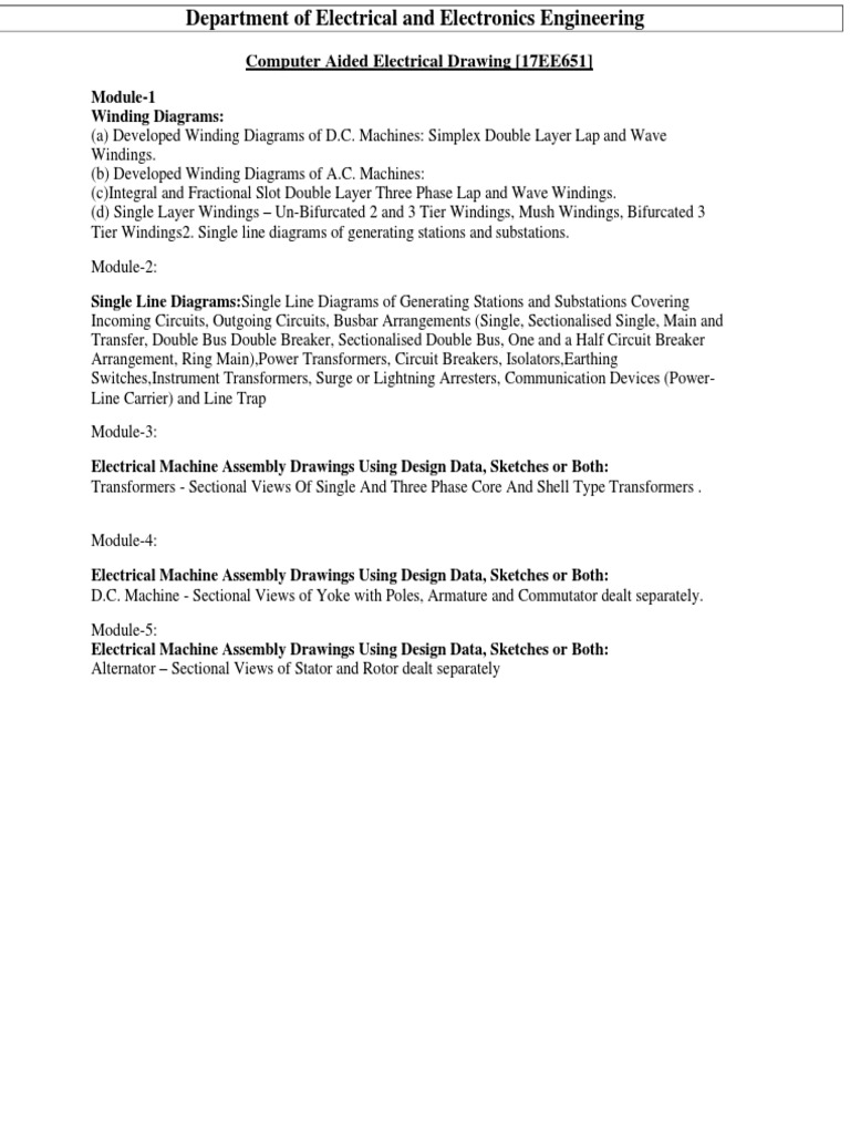 Department of Electrical and Electronics Engineering: Computer Aided ...