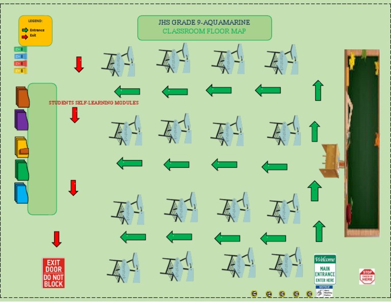 Classroom Floor Map: Jhs Grade 9-Aquamarine | PDF