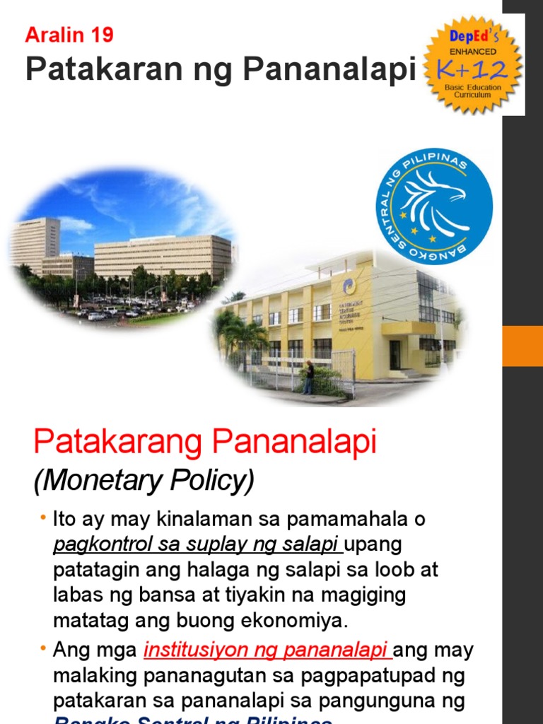 Aralin 19-Patakaran NG Pananalapi | PDF