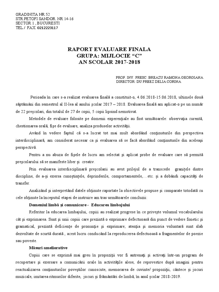 Evaluare Finala 20172018 | PDF