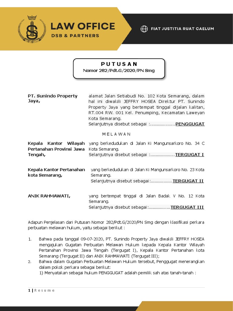 Resume Putusan | PDF