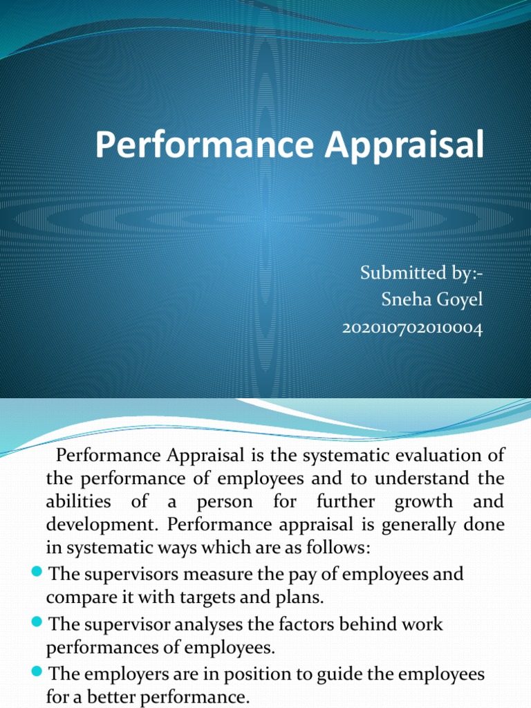 Performance Appraisal | PDF | Performance Appraisal | Employment