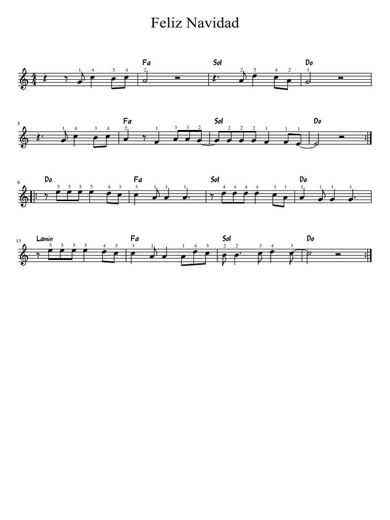 Feliz Navidad Sheet Music PDF | PDF