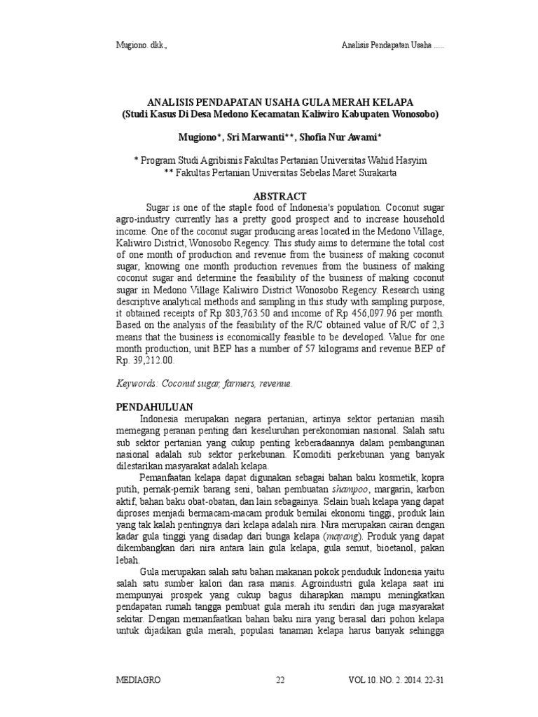 Bisnis Kelapa Nira | PDF