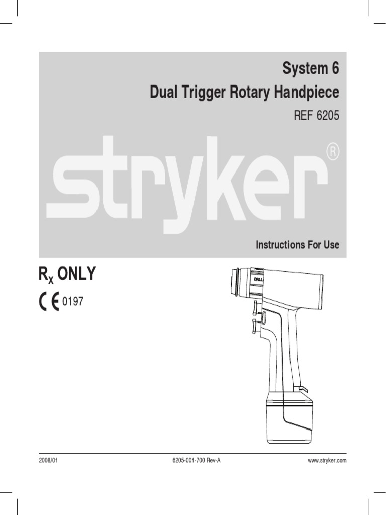 System 6 Dual Trigger Rotary Handpiece: Instructions For Use | PDF ...