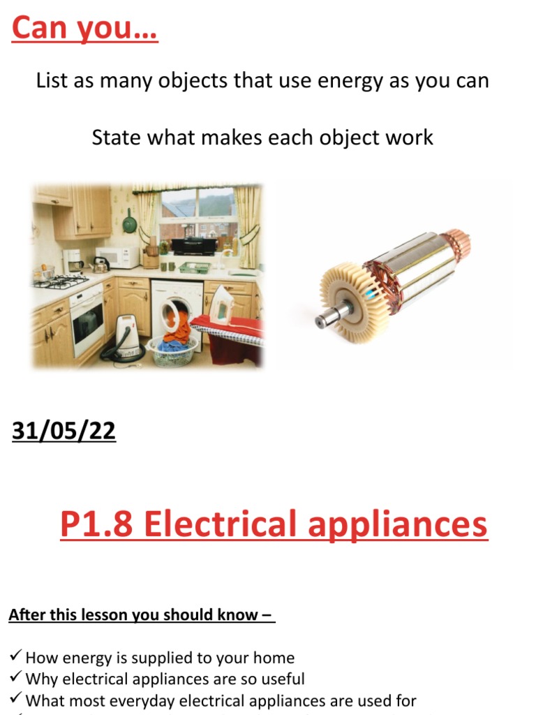 List of Household Electrical Appliances | PDF