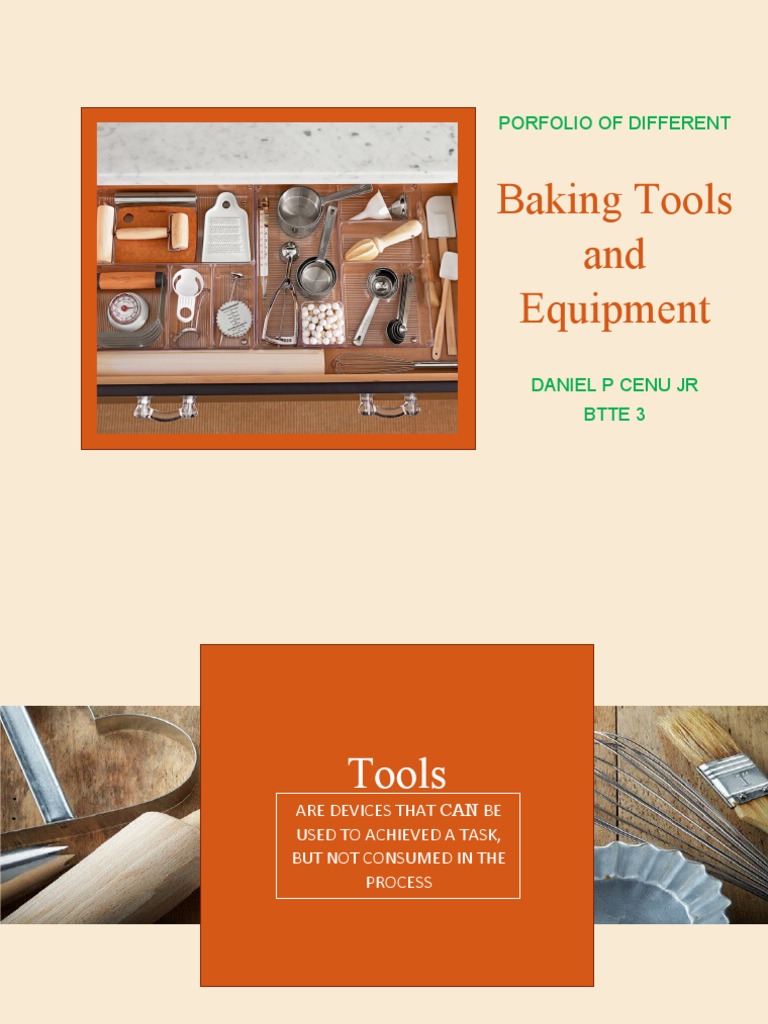 Baking Tools and Equipment: Porfolio of Different | PDF | Cooking, Food ...