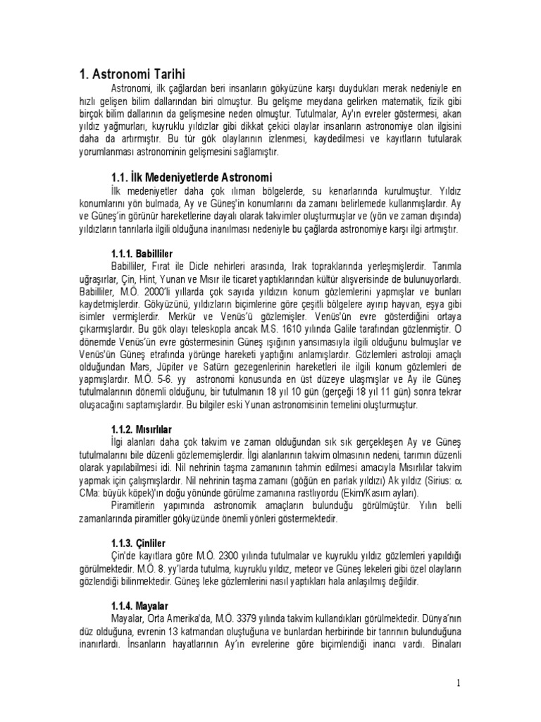 Astronomiye Giris | PDF