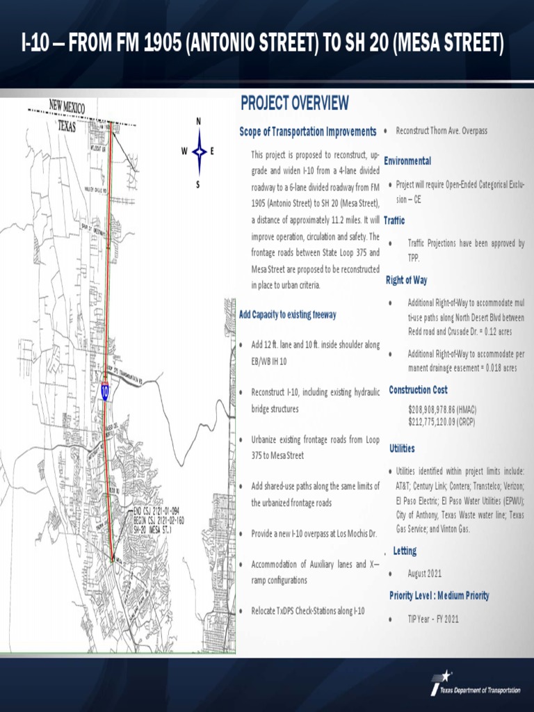 I-10 Widening West | PDF | Transportation Engineering | Transport ...