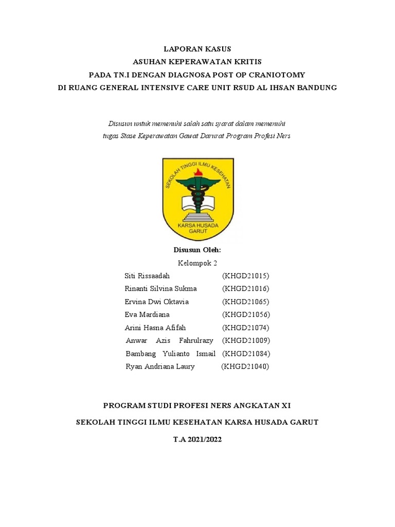 LK ICU ARINI Fix | PDF | Pengembangan Diri | Kesehatan Holistik