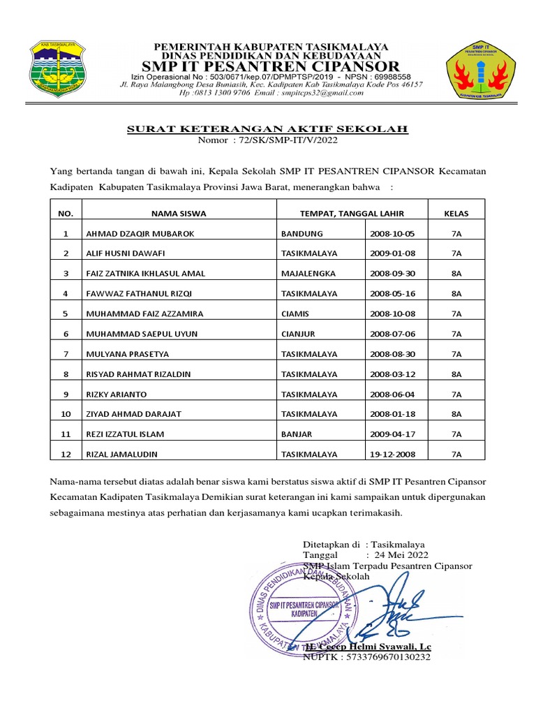 SK Peserta GSI | PDF