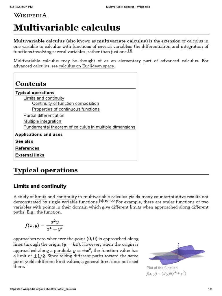 Multivariable Calculus | PDF | Multivariable Calculus | Integral
