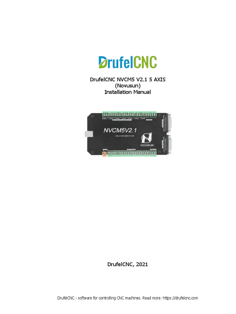 Drufelcnc Nvсm5 V2.1 5 Axis (Novusun) Installation Manual | PDF ...