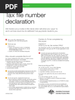 Tax File Number Declaration | PDF | Withholding Tax | Payments