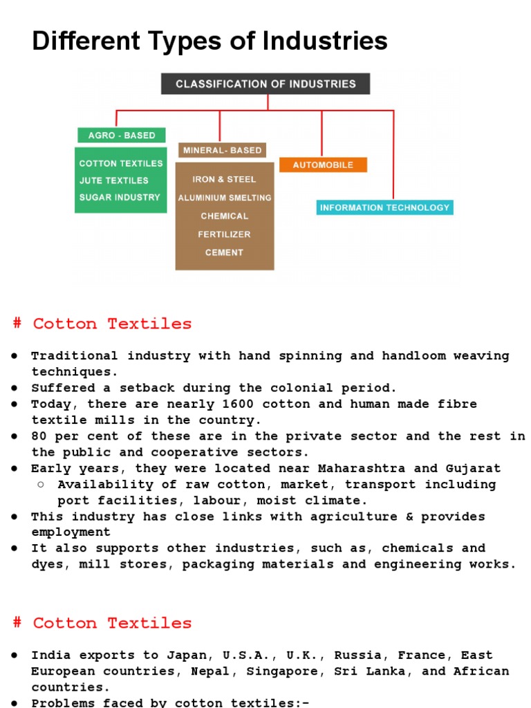 Classification of Industries | PDF | Chemical Industry | Steel
