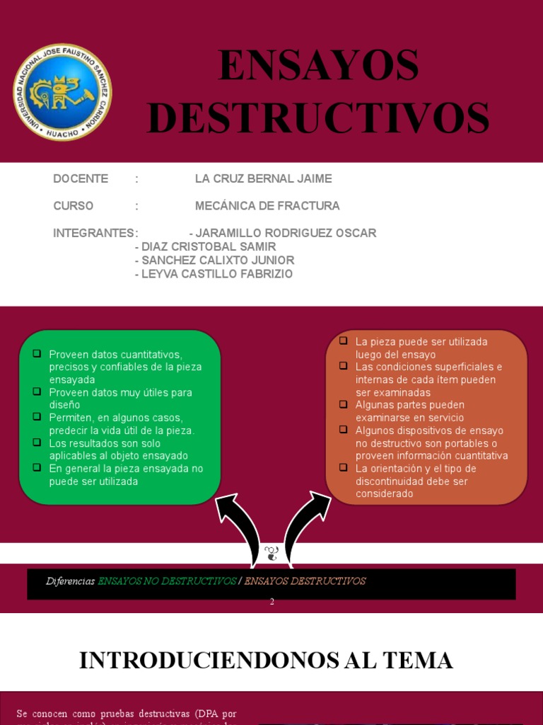 Ensayos Destructivos Terminado | PDF | Fatiga (material) | Ciencia de ...