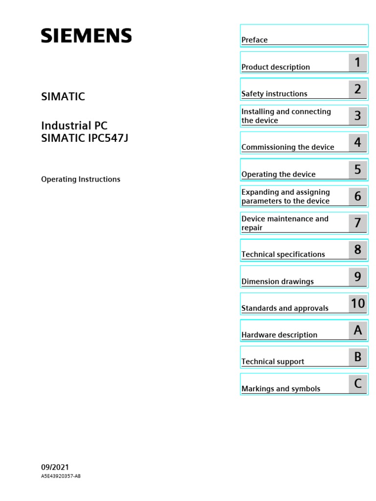 Simatic Ipc 547J | PDF | Bios | Computer Data Storage